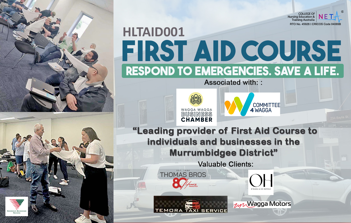 First Aid Training Course in Wagga Wagga - HLTAID011 | NETA